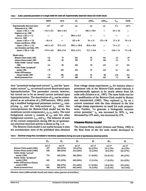 Pacemaker Activity Of The Rabbit Sinoatrial Node A Comparison Of
