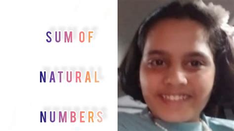 Sum Of Natural Numbers YouTube