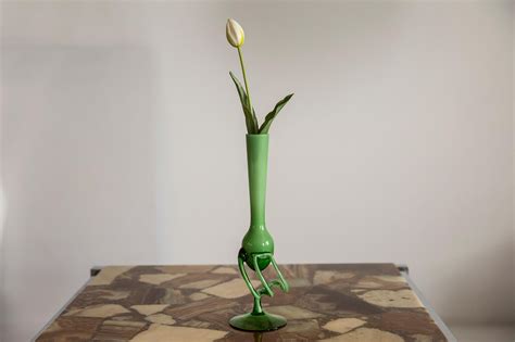 Small Mid Century Green Artistic Vase Europe 1960s For Sale At 1stdibs