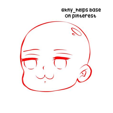 Kny Oc Chibi Head Base Sketsa Sketsa Anime Gambar Tokoh