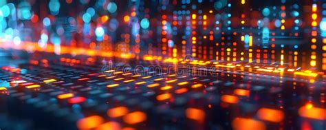 Glowing 3d Equalizer Bars In A Dark Environment With Vibrant Colors