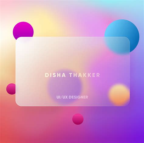 Glass Morphism Card On Behance