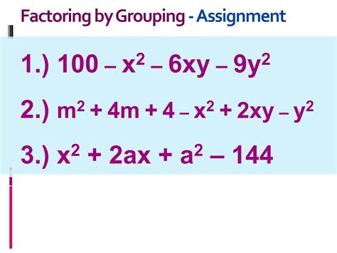 Factoring By Grouping PPTX Factoring By Grouping PPTX
