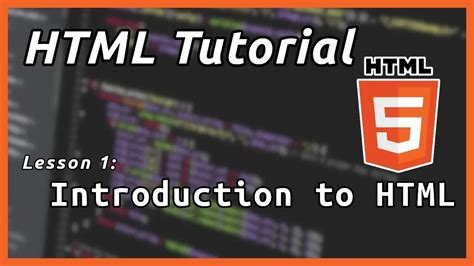 Introduction To Html Html Tutorial Part 1