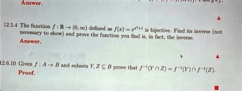 solved answer 12 5 4 the function f r → 0 ∞ defined as f x e