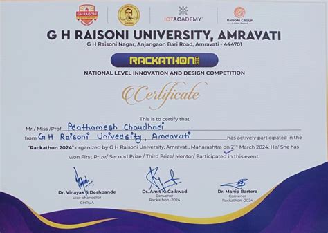 Prathmesh Chaudhari On Linkedin Rackathon Codingjourney Techinnovation Ghrua Rackathon2k24