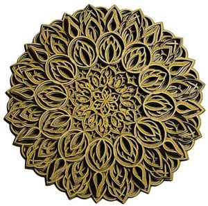 Moderncarvings Modern Carvings Elegant Golden Mandala Wall Art Decor