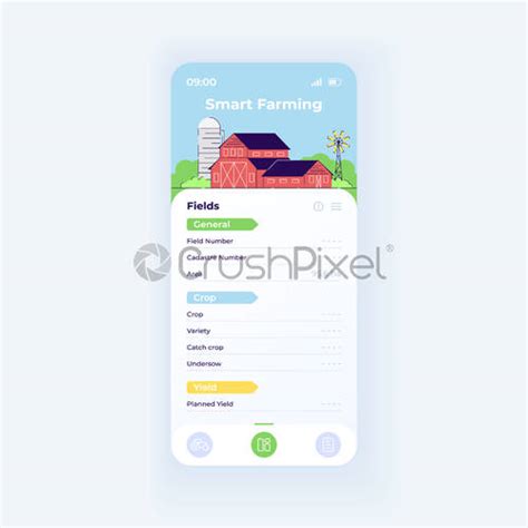 Smart Farming App Smartphone Interface Vector Template Stock Vector 2574409 Crushpixel