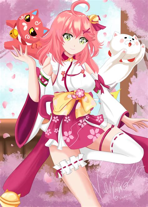 Sakura Miko By Valneekoarts On Deviantart