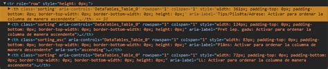After ScrollY Adding Have Extra Sorting Row How To Get Rid Of This Row
