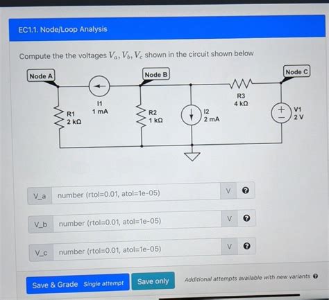 Solved Ec11 Nodeloop Analysis Compute The The Voltages