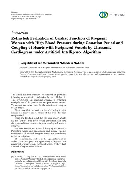 Pdf Retracted Evaluation Of Cardiac Function Of Pregnant Women With