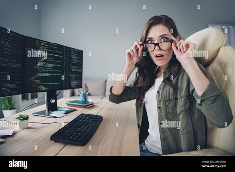 Profile Side Photo Of Worried Nervous Smart Lady Nerd Scared Remove Content Site Lost Database