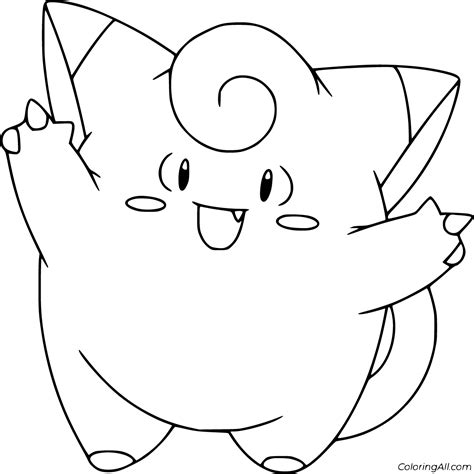 Fairy Pokemon Coloring Pages 61 Free Printables Coloringall