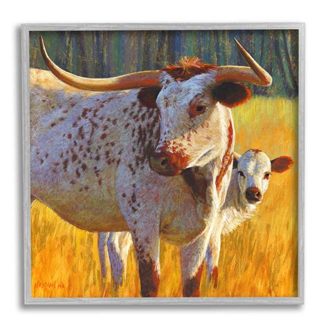 Large Longhorn Cow Print