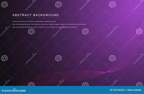 Abstract Lines Shapes On Purple Gradient Background Stock Vector