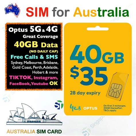 Best Australia Optus Sim Card G G Gb Data Free Call Sms Mobile Phone Pocket Wifi Dataroam