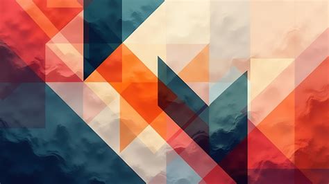 An Abstract Geometric Background Featuring Dynamic Shapes And Patterns