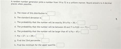 Solved A Random Number Generator Picks A Number From 19 To 72 In A