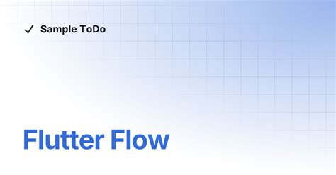 Flutter Flow Sample Todo