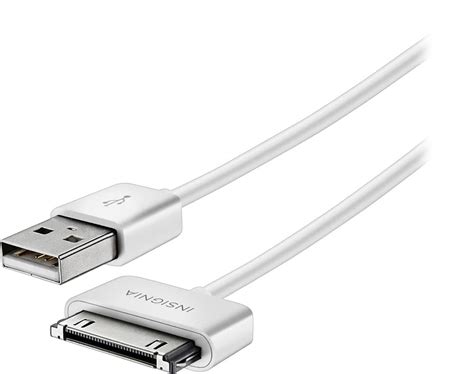 Insignia™ Apple MFi Certified 4' 30-Pin Charge-and-Sync Cable White NS ...