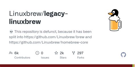 Github Linuxbrew Legacy Linuxbrew Skull This Repository Is Defunct Because It Has Been