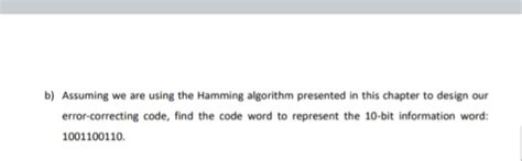 6 suppose we want an error correcting code that will allow all single