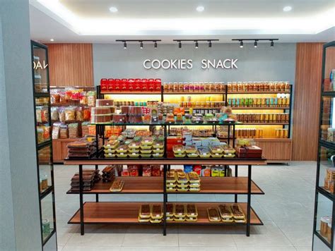Modern Cookies And Snack Shop Interior Design With Product Display