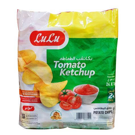 Lulu Tomato Ketchup Potato Chips 24 X 13 G Online At Best Price Lulu Ksa