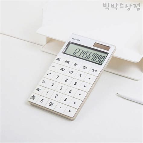 Deli 델리 누사인 Abs 계산기 화이트 1p 정품 Ns041 파스텔 휴대용 사무 일반 홈플러스 택배배송