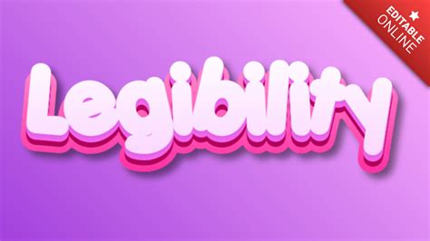 Legibility Pink 3d Text Effect Generator