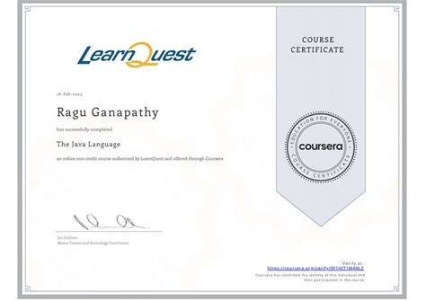 Java Coursera Learnquest Programming Softwaredevelopment Ragu