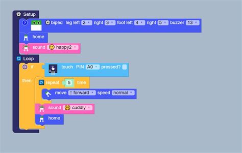 Lesson 26 Otto Diy Biped Walk Triggered By Touch Sensor Learning