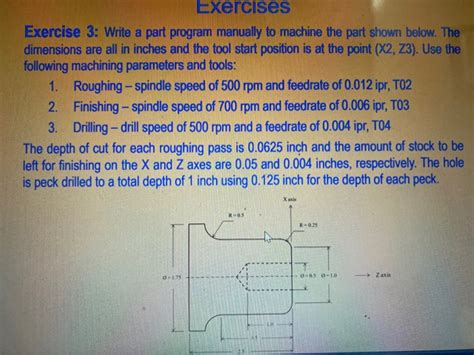 Exercises Exercise 3 Write A Part Program Manually