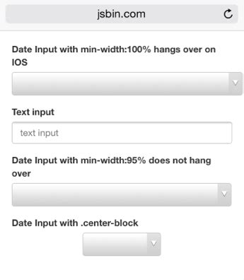Html IOS Safari Messes Up Input Type Date Stack Overflow