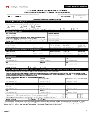 FOR DAILY NOTICE DN AND STATEMENT OF ACCOUNT SOA Cbsa Asfc Gc Fill And Sign Printable