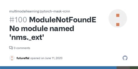 modulenotfounderror no module named nms ext · issue 100