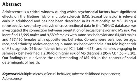 Advanced Neurology An On Linkedin Sexual Diagnosis Sclerosis Openaccess