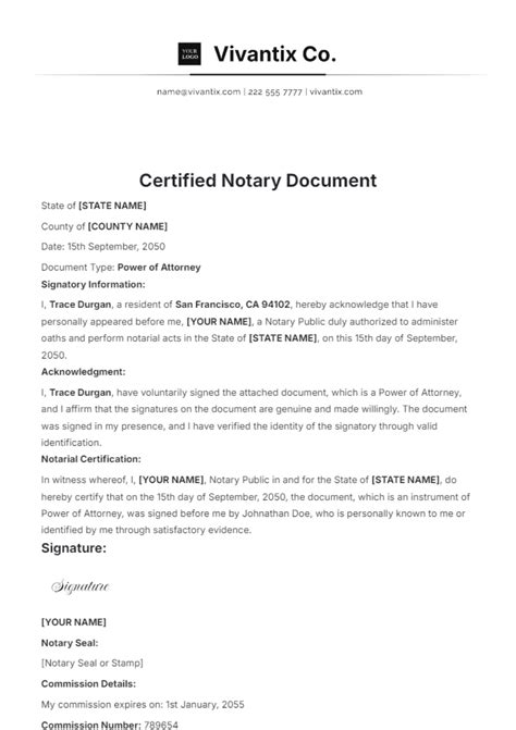 Free Notary Templates To Edit Online And Print