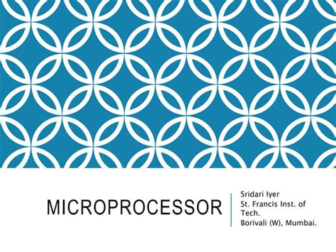 Introduction To Microprocessors Ppt