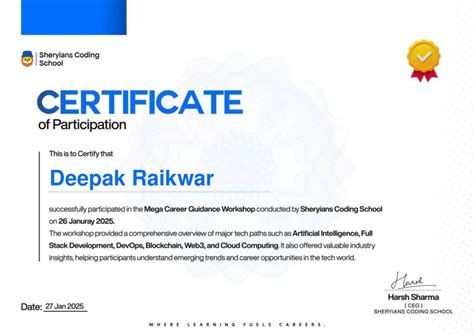 careergrowth ai fullstackdevelopment devops blockchain web3… deepak raikwar