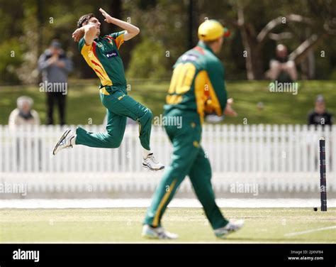 Simon Milenko Of Tasmania Bowls During The JLT One Day Cup 2018 Final Between Tasmania And