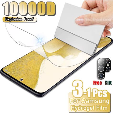 삼성 갤럭시 S22 울트라 플러스 스크린 프로텍터 용 하이드로 겔 필름 S10 Plus E S9 S21 S20 Fe 노트 20