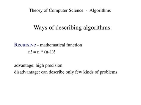 PPT - Theory of Computer Science - Algorithms PowerPoint Presentation, free download - ID:1779691