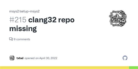 Clang Repo Missing Issue Msys Setup Msys Github
