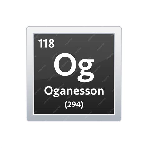 Premium Vector Oganesson Symbol Chemical Element Of The Periodic
