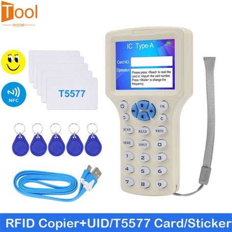 เครื่องทำสำเนาเครื่องถ่ายเอกสารผู้เขียนอ่าน Rfid 10ความถี่ภาษาอังกฤษพร้อมสาย Usb สำหรับเครื่องทำ