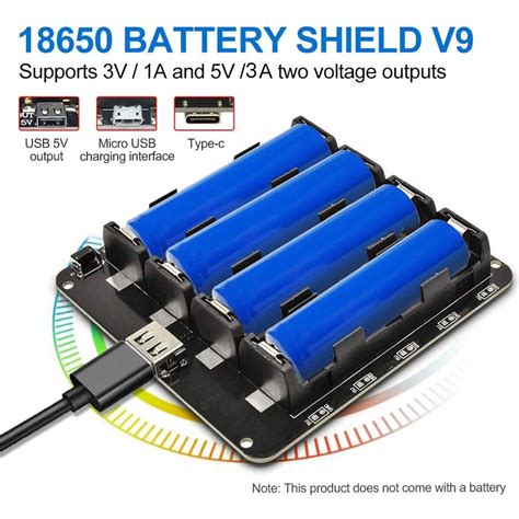 jual 4 slot li ion 18650 litium battery shield usb power supply lithium
