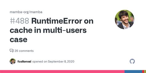 RuntimeError On Cache In Multi Users Case Issue Mamba Org Mamba GitHub