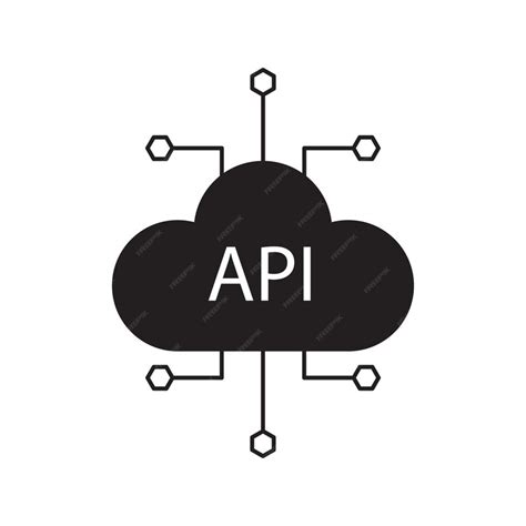 Premium Vector Api Cloud Integration Icon Design Isolated On White Background